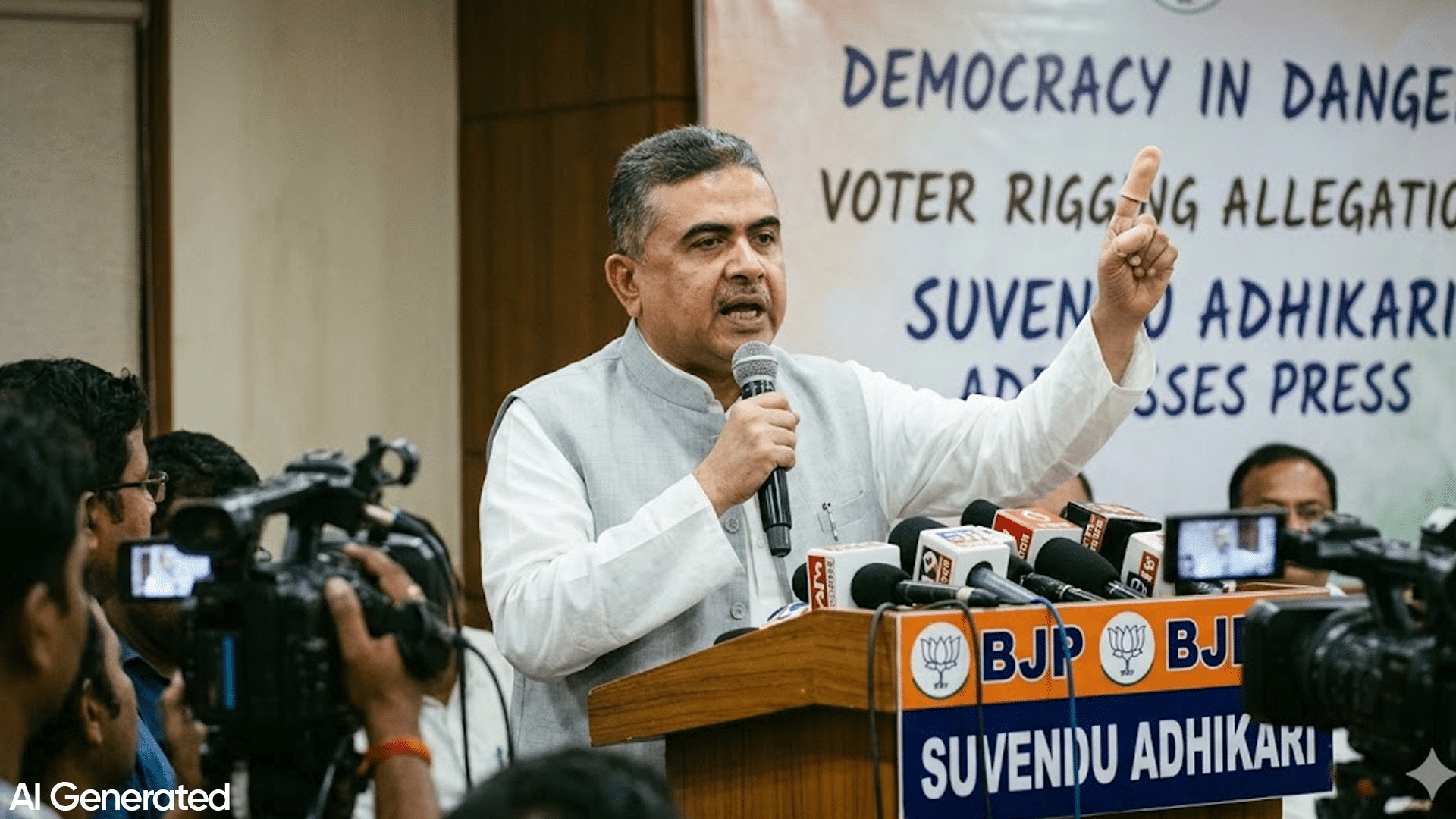 Suvendu Adhikari claims TMC’s using fake finger skins to rig votes - On ...